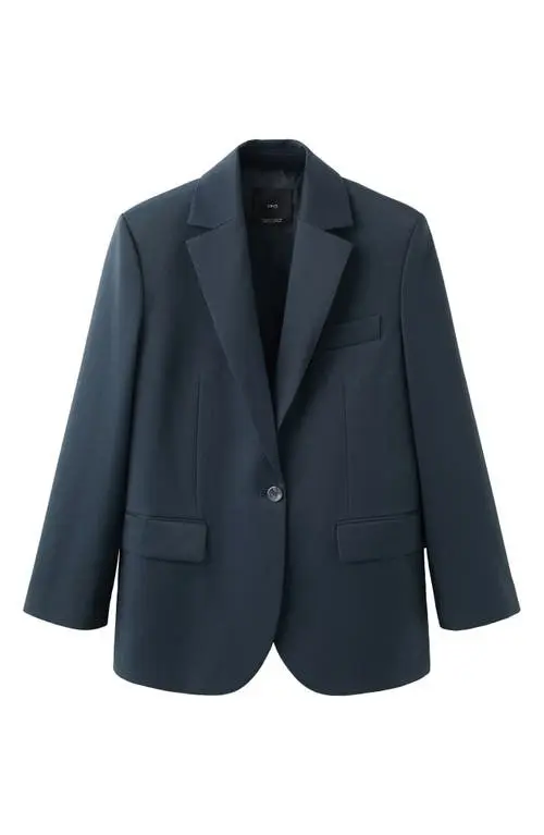 Mango Notched Lapel Blazer