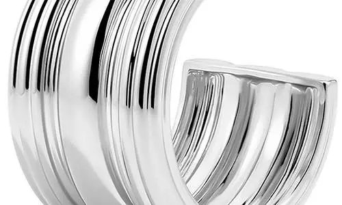 LUV AJ The Canyon Hoop Earrings - Silver