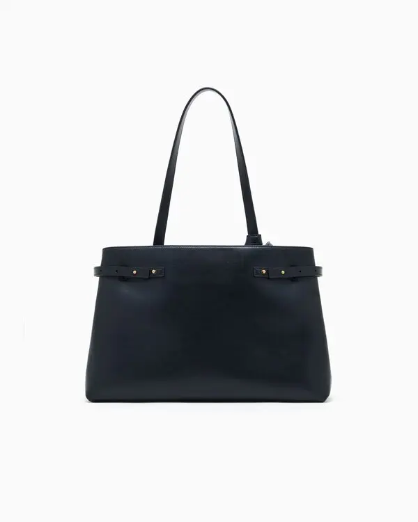 Emporio Armani Nora M Leather Tote Bag