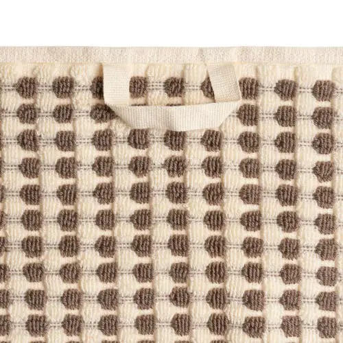OLIVIERA HOME Dots Turkish Cotton Terry Hand Towel Bundle - Taupe Brown