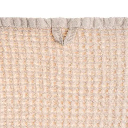 OLIVIERA HOME Waffle Turkish Cotton Bath And Hand Towelset - Sand