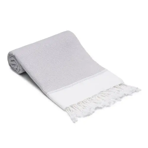 OLIVIERA HOME Pria Turkish Cotton Bath Towel - Light Gray