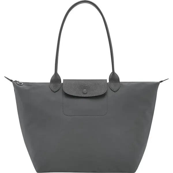 Longchamp Le Pliage Nylon Shoulder Tote - Anthracite