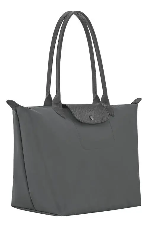 Longchamp Le Pliage Nylon Shoulder Tote - Anthracite