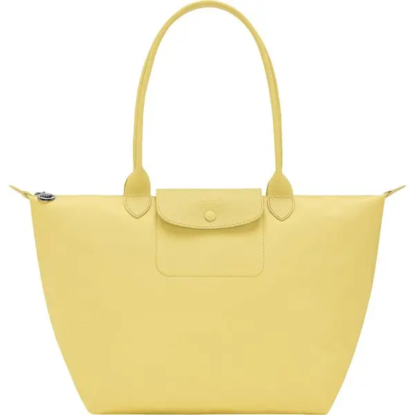 Longchamp Le Pliage Nylon Shoulder Tote - Lime