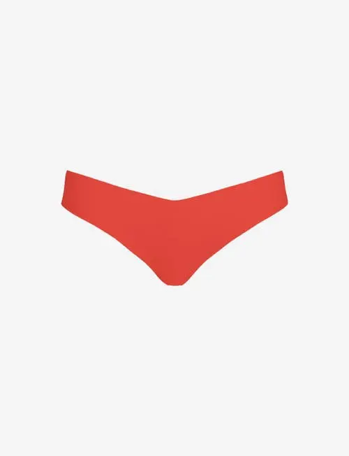 Commando Cotton Thong - Poppy