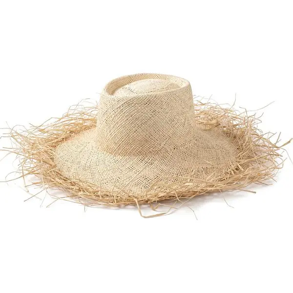 BRUNNA.CO The Catalina Frayed Straw Sun Hat - Neutral