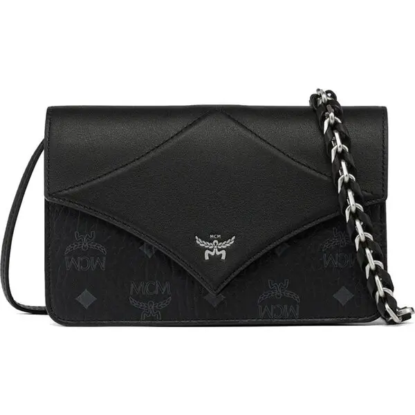 Mcm Mini Diamond Shoulder Bag In Visetos Leather Mix