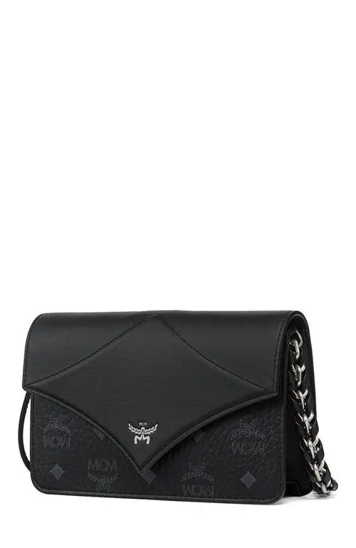 Mcm Mini Diamond Shoulder Bag In Visetos Leather Mix