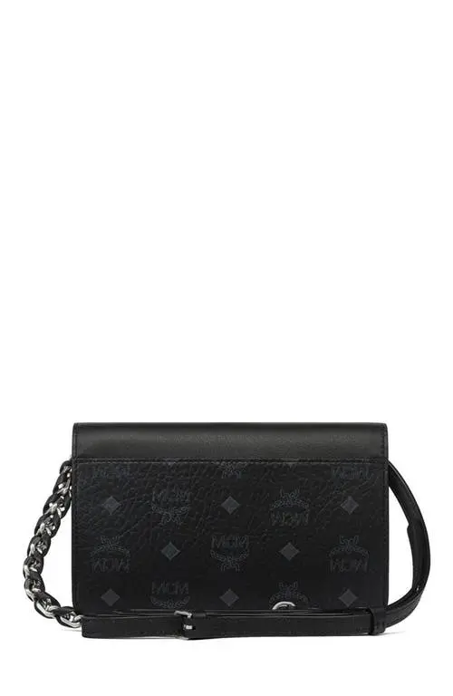Mcm Mini Diamond Shoulder Bag In Visetos Leather Mix