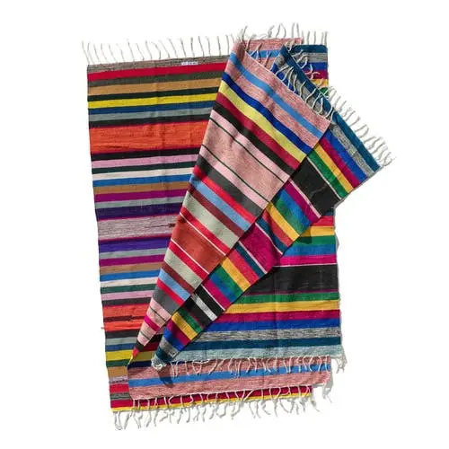 PUEBCO Surplus Yarn Rug Striped Rug