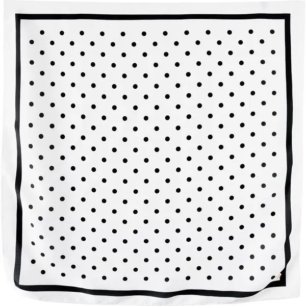 L. Erickson Polka Dot Hair Scarf - Cream/black