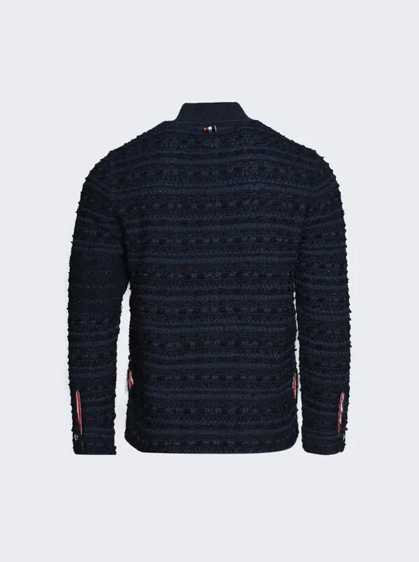 Thom Browne Knit Tweed 4-bar Utility Jacket