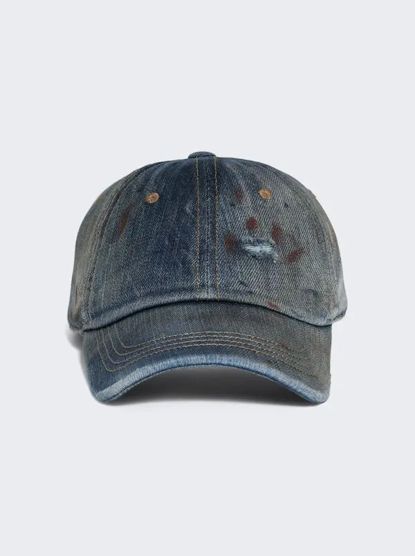 Acne Studios Denim Logo Cap Mid - Blue