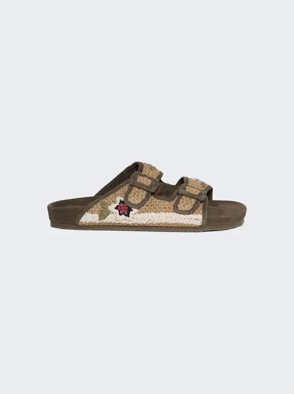 BAZISZT Bazizst Embroidered Slip-on Sandals
