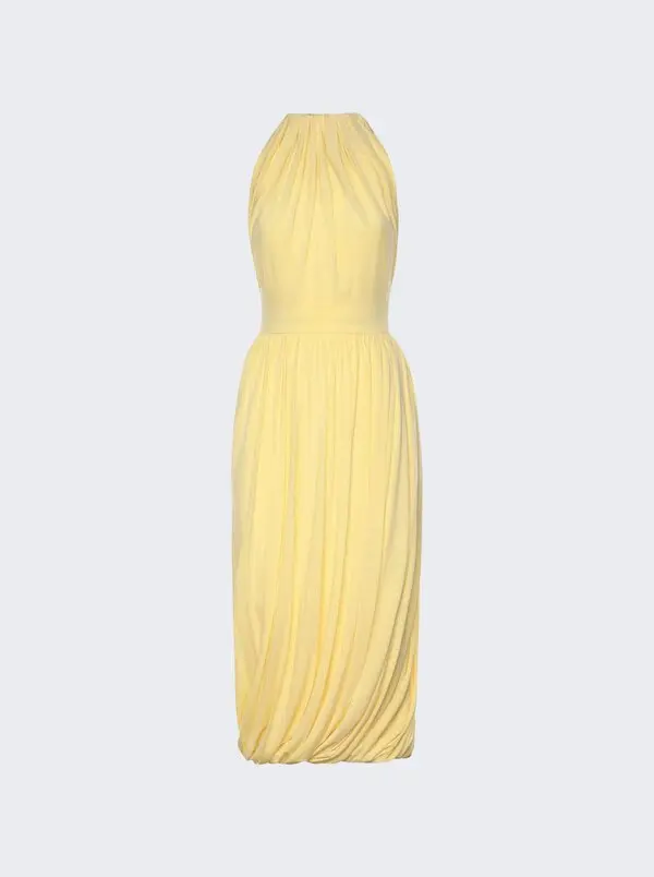 Alaïa Twisted Midi Dress - Yellow