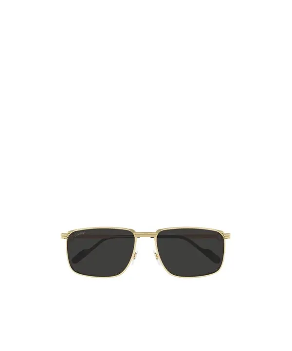 Cartier Rectangular Metal Sunglasses - Gold