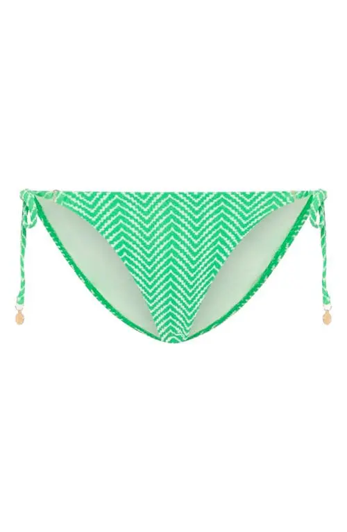 MILLY Chevron Tie Side Bikini Bottoms