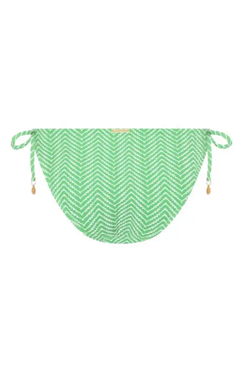 MILLY Chevron Tie Side Bikini Bottoms