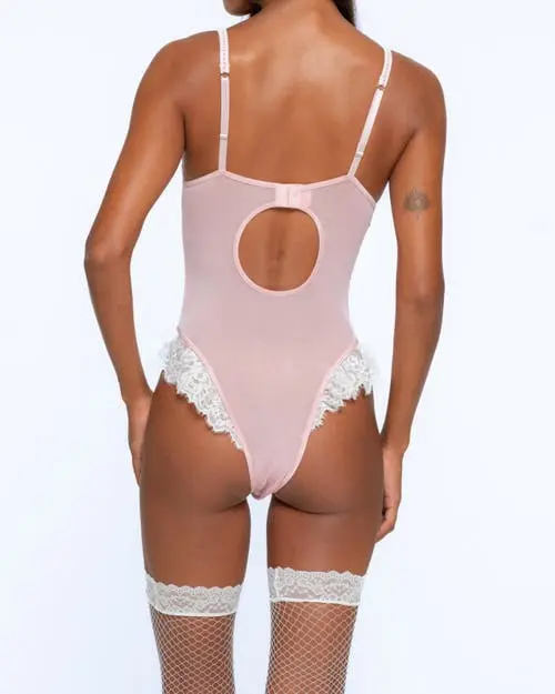 One Empire Paisley Bodysuit With Lace Detailing