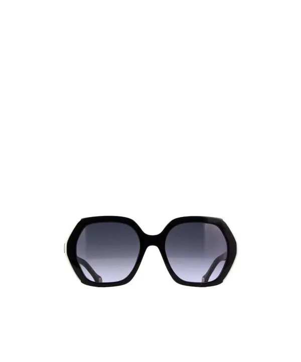 Carolina Herrera Geometric Frame Sunglasses - Black
