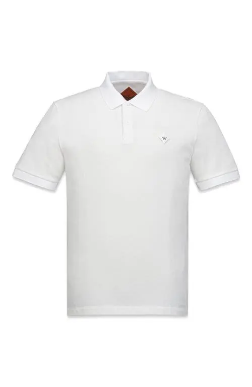 Mcm Diamond Patch Piqué Polo - White