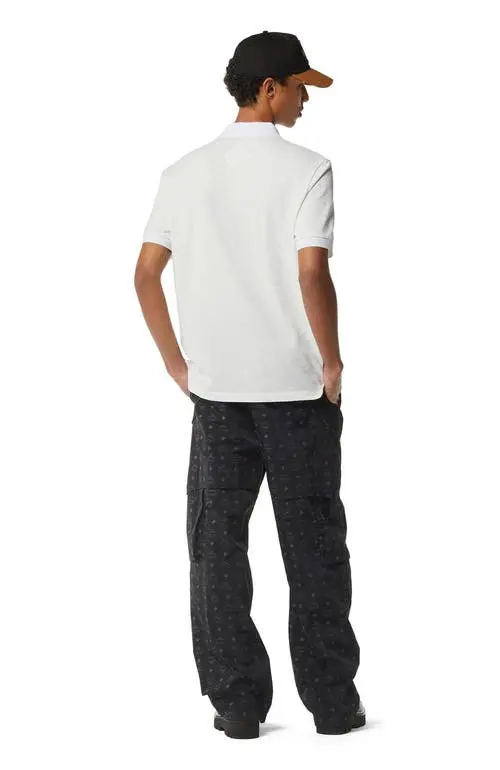 Mcm Diamond Patch Piqué Polo - White