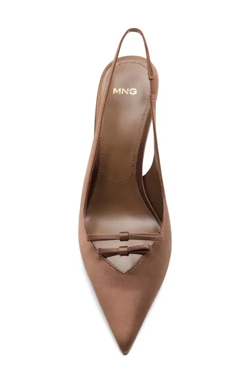 Mango Laurel Slingback Pump With Bow Detailing