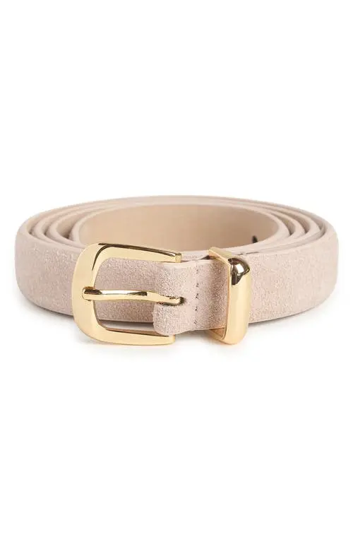 FAVORITE DAUGHTER Suede Belt With Polished Buckle - Soft Pink