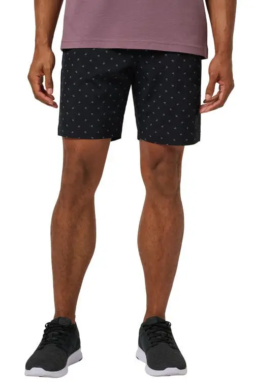 Travis Mathew Beck Geometric Print Performance Shorts - Black Geo
