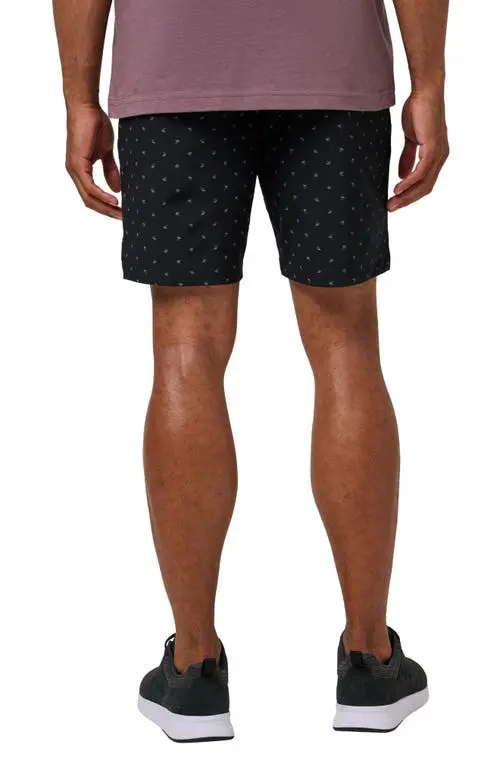 Travis Mathew Beck Geometric Print Performance Shorts - Black Geo