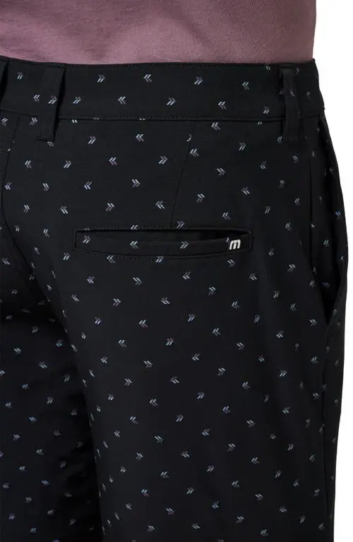 Travis Mathew Beck Geometric Print Performance Shorts - Black Geo