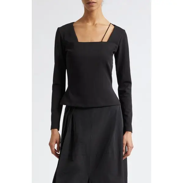 ISRAELLA KOBLA Asymmetric Strap Square Neck Top