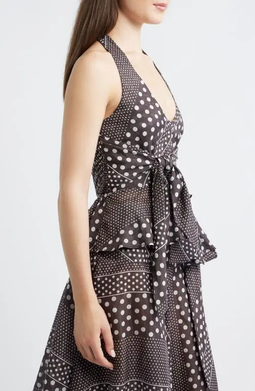 DAMSON MADDER Leandra Tie Waist Halter Camisole