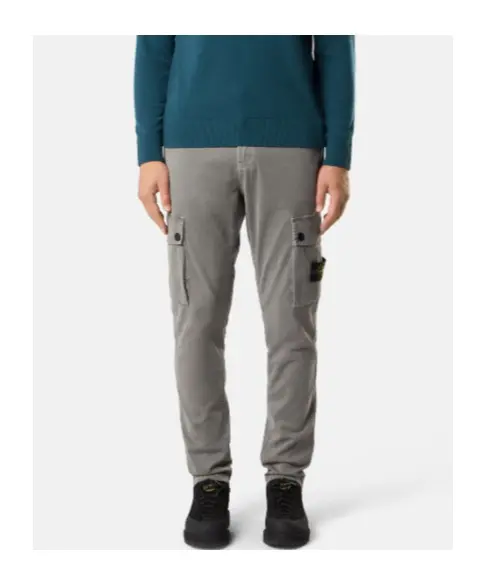 Stone Island Slim-fit Cargo Pants With Logo Patch