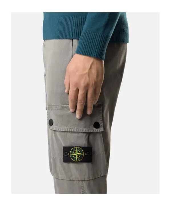 Stone Island Slim-fit Cargo Pants With Logo Patch