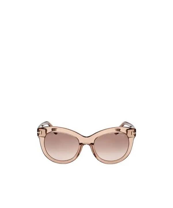 TOM FORD Odette Oval Frame Sunglasses - Brown