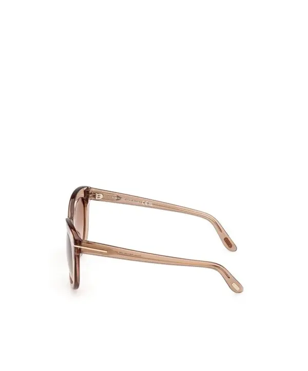 TOM FORD Odette Oval Frame Sunglasses - Brown