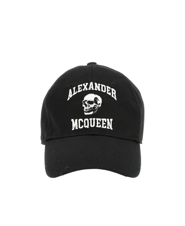 Alexander McQueen Logo Embroidered Baseball Cap - Black
