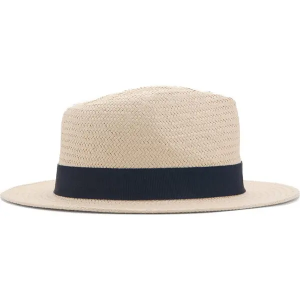 Mango Straw Fedora - Ecru