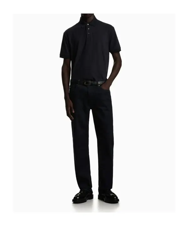 Emporio Armani Textured Polo Shirt
