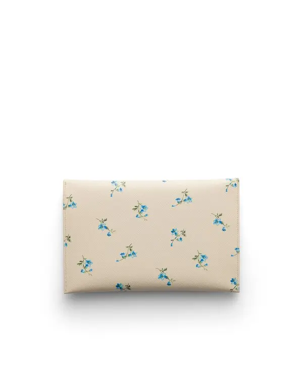 Prada Printed Saffiano Leather Envelope Clutch