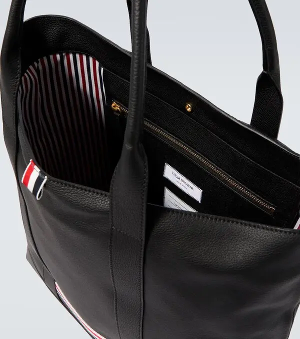 Thom Browne Leather Tote Bag