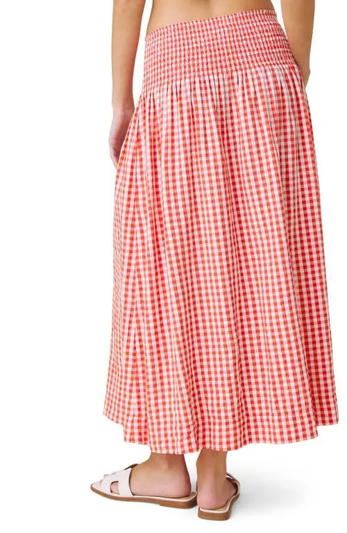 Splendid Gigi Gingham A-line Skirt - Firework/white