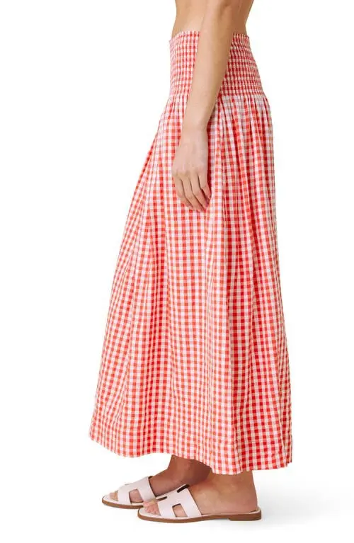 Splendid Gigi Gingham A-line Skirt - Firework/white