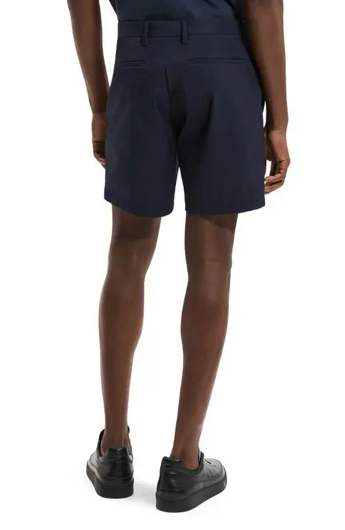 Theory Slim-straight Stretch Shorts - Navy