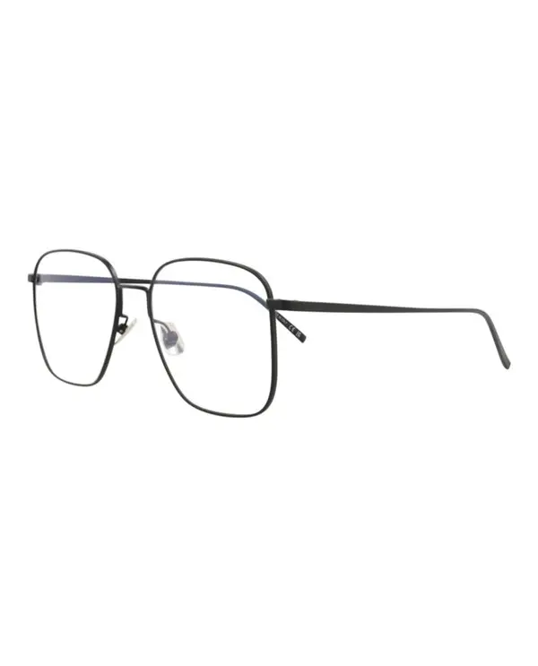 Saint Laurent Square Frame Metal Optical Glasses - Black Black Transparent (sl491/30011857/004)