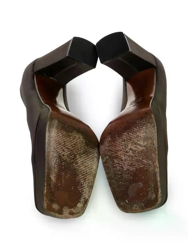 SERGIO ROSSI Block Heel Platform Pumps