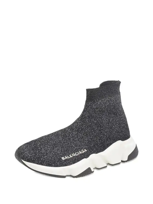 Balenciaga Speed Trainer Glitter Knit Sneakers