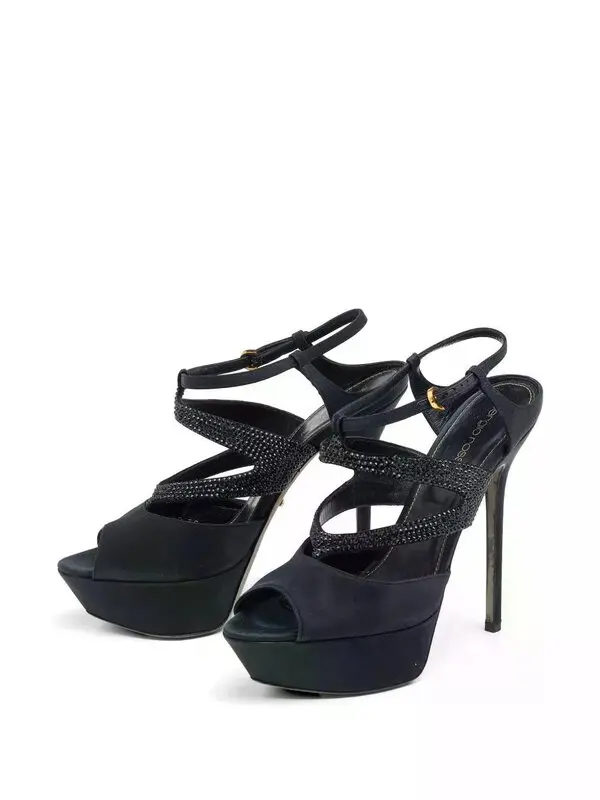 SERGIO ROSSI Embellished Ankle-strap Sandals